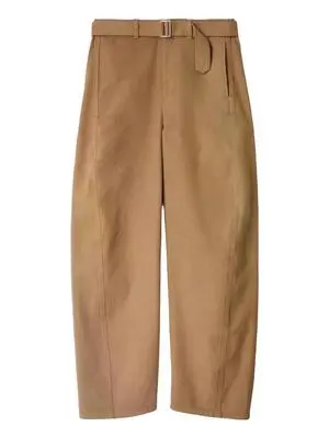 LEMAIRE Twisted Belted Pants In Dyed Heavy Broken Twill Neutrals