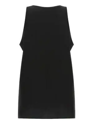 Brunello Cucinelli Brunello Cucinelli Silk Sleeveless Top With Monile Detail Black