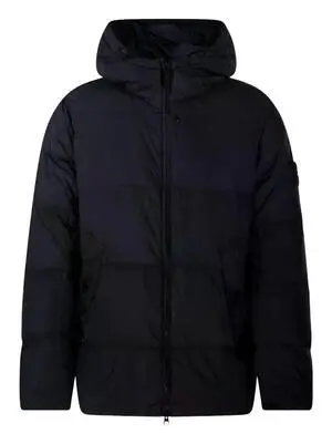 Stone Island Compass-badge Hooded Padded Coat - Black