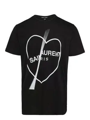 BLACK SCORE Heart-print T-shirt - Black