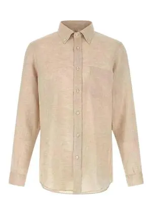 RIVIERA Button-down Linen Shirt - Neutrals