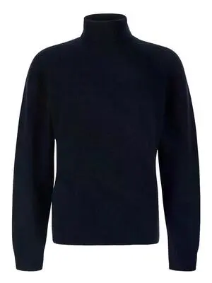 ROBERTO COLLINA Roll Neck Knitted Sweater - Blue