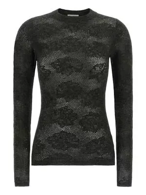 BRUNELLO CUCINELLI Brunello Cucinelli Flower Lace Effect Mesh Sweater