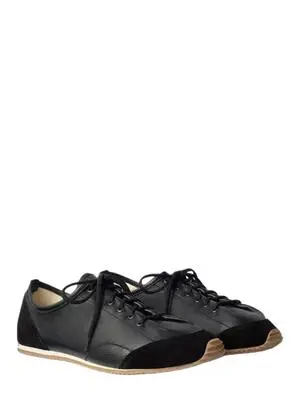 LEMAIRE Gummy Grips Sneakers In Mixed Leathers - Black