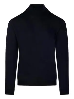 ROBERTO COLLINA Knitted Roll Neck Sweater - Blue