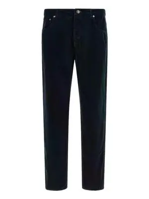 Brunello Cucinelli Corduroy Straight-leg Trousers - Blue