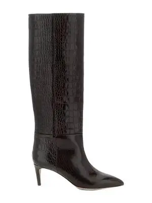PARIS TEXAS Paris Texas Croc-Effect Leather Stiletto Boots