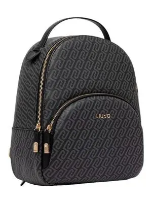 Liu Jo Monogram Print Backpack - Black
