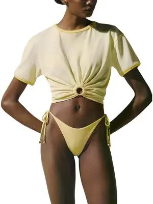 BAOBAB Tika Ring Detail T-shirt - Neutrals