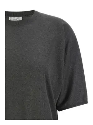 Brunello Cucinelli Brunello Cucinelli Sparkling Short-Sleeve Sweater Grey