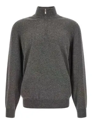 Brunello Cucinelli Cashmere Half-zip Sweater - Grey