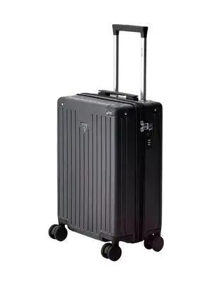 Guess Logo Plaque Suitcase - Black