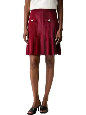 Guess Button-detail Mini Skirt - Red