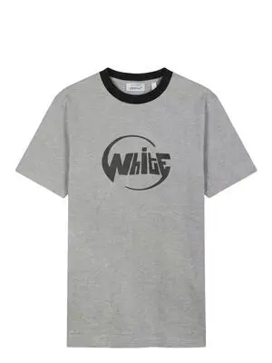 Off-White Graphic-print Ringer T-shirt - Grey