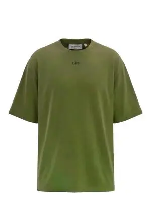 Off-White Logo-print Cotton T-shirt - Green