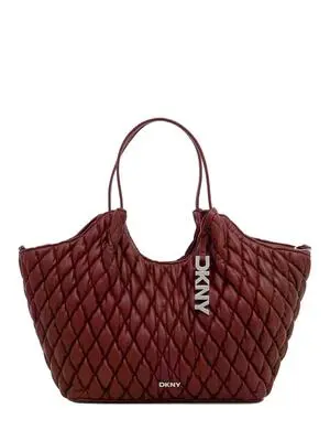 Dkny Paula Quilted Leather Tote Bag - Red