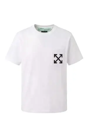 Off-White Arrows-print Patch Pocket T-shirt - White
