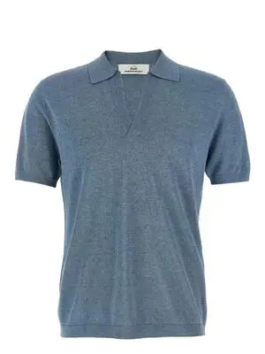 RIVIERA Mélange Open-collar Polo Shirt