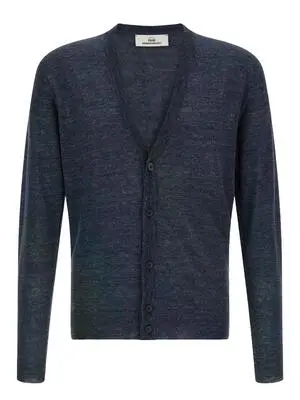 RIVIERA Melange V-neck Cardigan - Blue