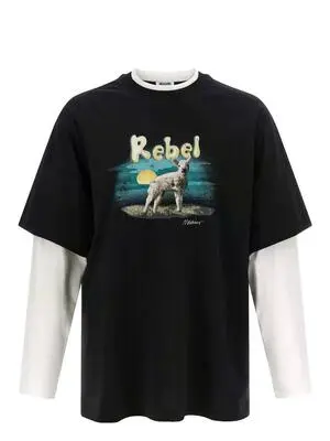 Moschino Rebel Graphic-print T-shirt - Black