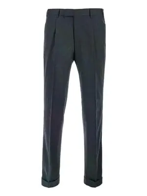 PT TORINO Tailored Trousers With Turn-up Cuffs - Grey