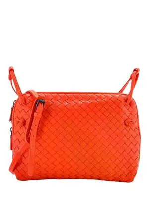 Bottega Veneta Nodini Intrecciato Nappa Small Crossbody Bag - Orange