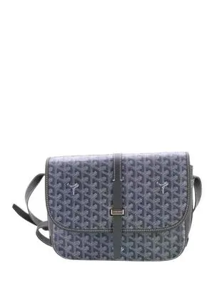 Goyard Belvedere Ii Messenger Bag Coated Canvas Mm - Grey