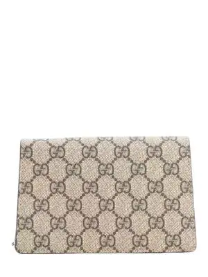 Gucci Dionysus Bag Gg Coated Canvas Super Mini Crossbody Bag - Brown