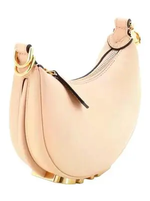 Fendi Leather Nano Hobo Bag - Neutrals