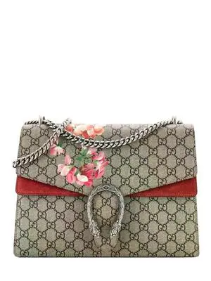 Gucci Dionysus Blooms Print Gg Coated Canvas Medium Shoulder Bag - Brown