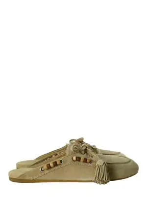 Miu Miu Embellished Tassel Mules - Neutrals