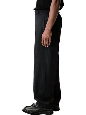 Fred Perry Wide-leg Trousers With Embroidered Rear Logo - Blue