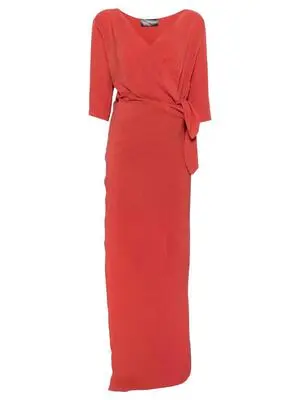CORTANA Genara Wrap Maxi Dress - Red