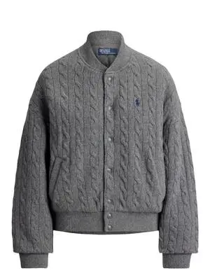 Polo Ralph Lauren Cable-knit Bomber Jacket - Grey