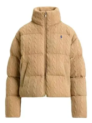 Polo Ralph Lauren Cable-knit Quilted Jacket - Brown