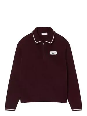 LACOSTE Lacoste Zipped Polo Collar Sweater