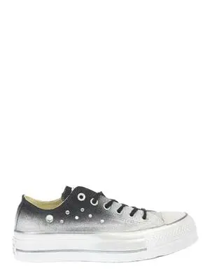 CONVERSE Glitter Effect Stud Embellished Lace-up Sneakers - Silver