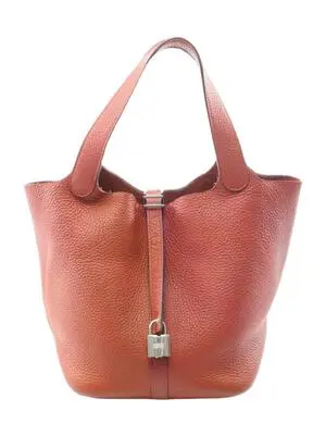 Hermès Taurillon Clemence Leather Picotin Lock Tote Bag - Orange