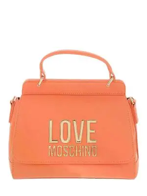 Moschino Plaque Tote Bag - Orange