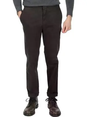 Corneliani Trousers With Turn-up Hem - Brown