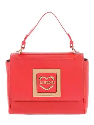 Moschino Moschino Logo Plaque Shoulder Bag Red