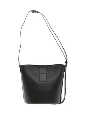 Il Bisonte Leather Bucket Bag - Black