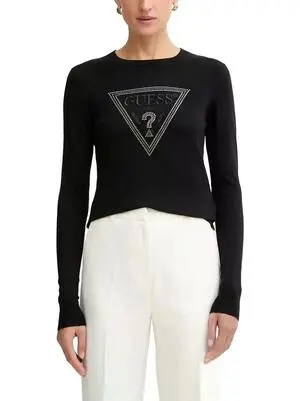 Guess Embroidered Logo T-shirt - Black