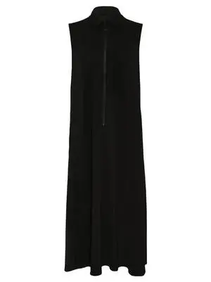 Y’s Sleeveless Stand-collar Maxi Dress - Black