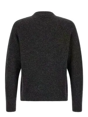 Moschino Bouclé-embroidered Sweater - Grey