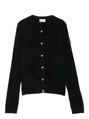 Moncler Ribbed Knit Button-up Cardigan - Blue