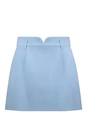 Red Valentino V-cut Belt-loop Skort - Blue