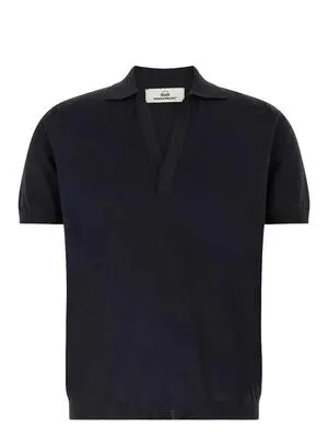 RIVIERA Open-collar Short-sleeve Polo Shirt - Blue