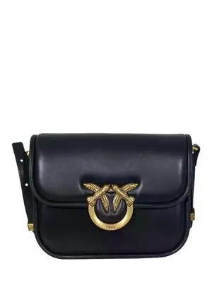 Pinko Love Birds Plaque Shoulder Bag - Black