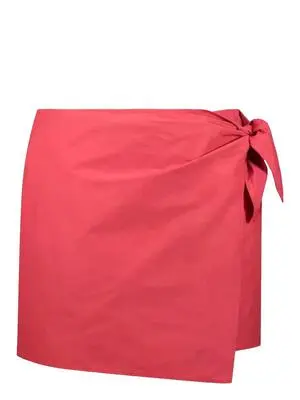 Red Valentino Wrap-style Side-tie Mini Skort - Red